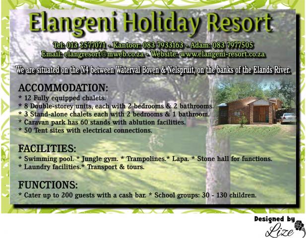 Elangeni Holiday Resort Waterval Boven - Accommodation Tourism