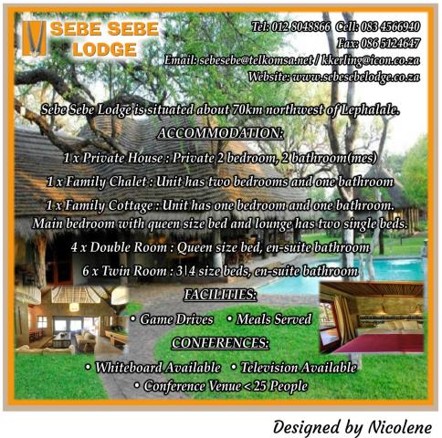 Sebe Sebe Lodge Lephalale - Accommodation Tourism