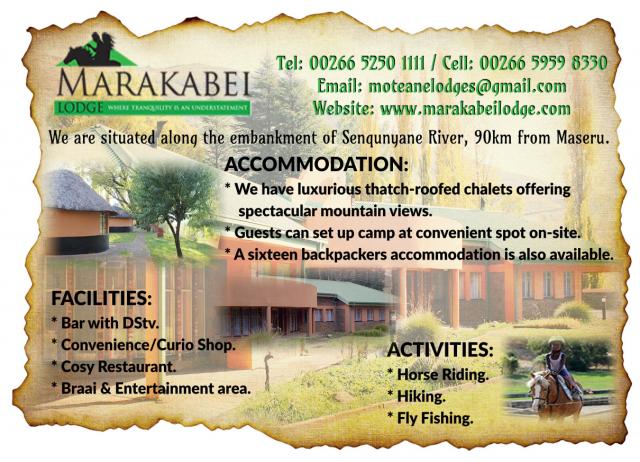 Marakabei Lodge Maseru - Accommodation Tourism