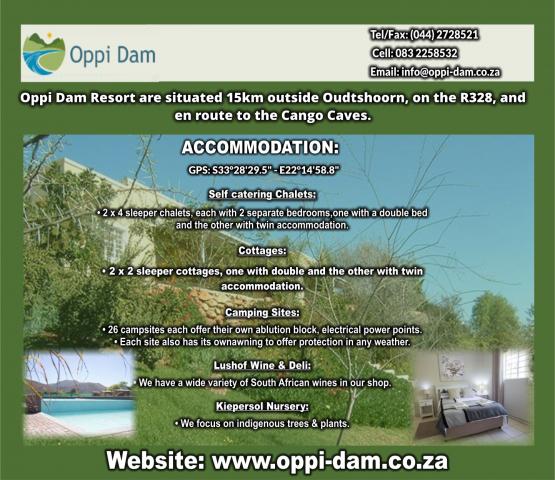 Oppi Dam Resort Oudtshoorn - Accommodation Tourism