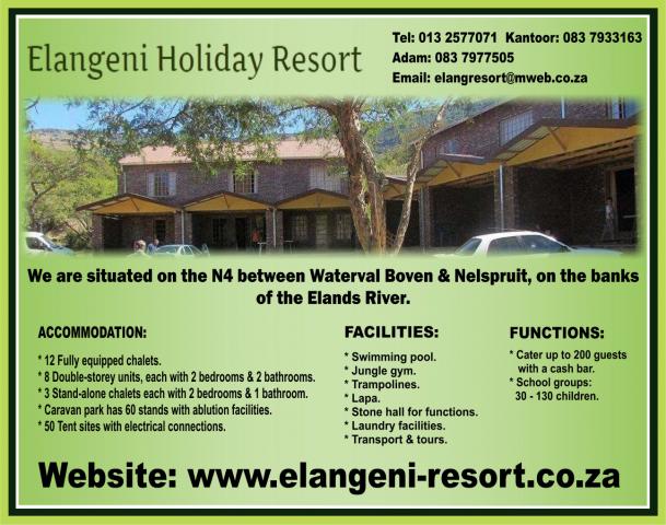 Elangeni Holiday Resort Waterval Boven - Accommodation Tourism
