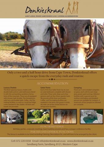 Donkieskraal Western Cape - Accommodation Tourism