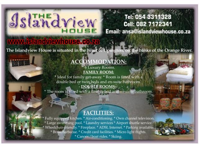 The Islandview House Upington - Accommodation Tourism