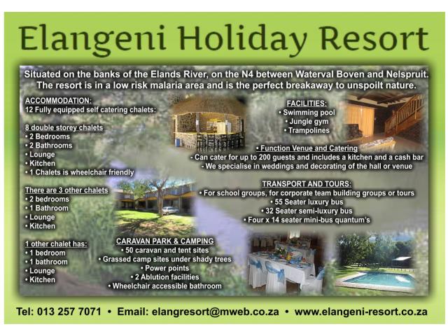 Elangeni Holiday Resort Waterval Bover - Accommodation Tourism