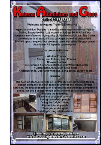 Kgama Aluminium and Glass Springs - Business Directory