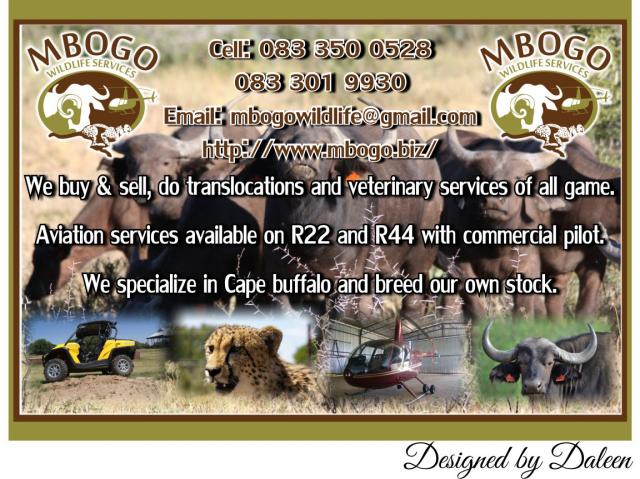 Mbogo Wildlife Services Theunissen - Business Directory
