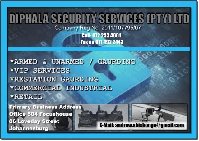Diphala Security Services (PTY) LTD Gauteng - Business Directory