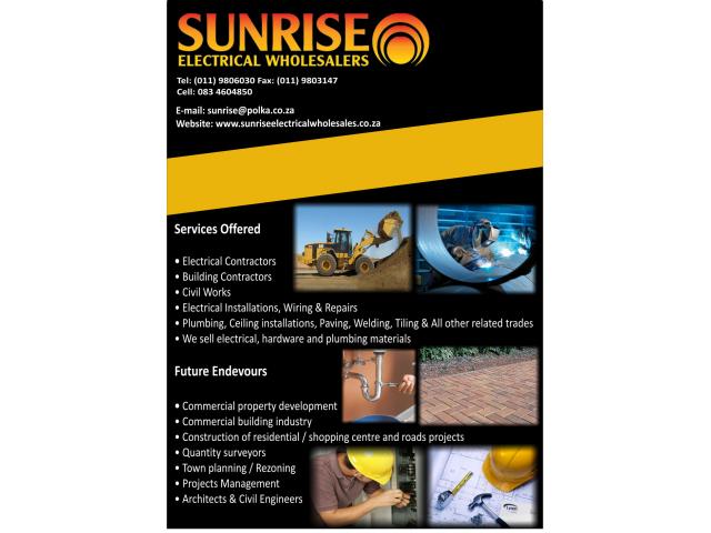 Sunrise Electrical Wholesalers Bertsham - Contractors Directory