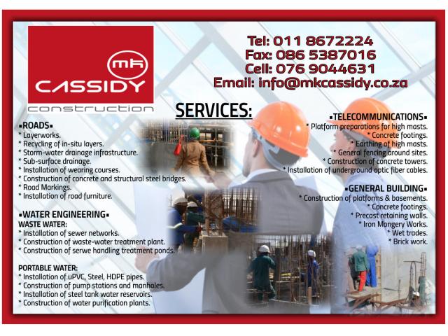 MK Cassidy Construction Meyersdal - Contractors Directory