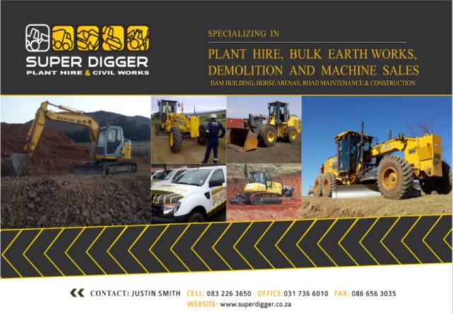 Super Digger Plant Hire cc Hammarsdale - Contractors Directory