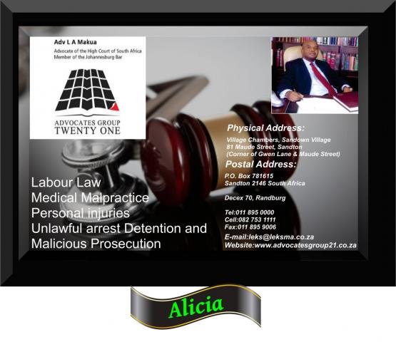 Advocate L.A Makua (leks) Johannesburg - Legal Practitioners Directory