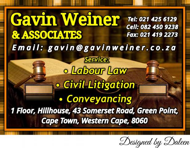 Gavin Weiner & Associates Cape Town - Legal Practitioners Directory