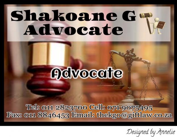 Shakoane G Advocate Johannesburg - Legal Practitioners Directory