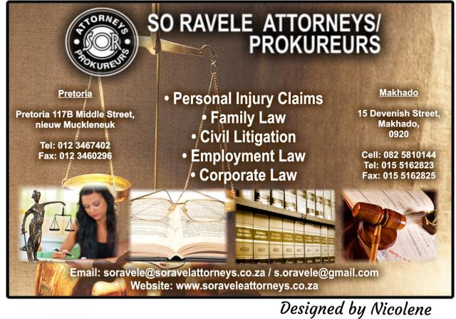 SO Ravele Attorney's Pretoia - Legal Practitioners Directory
