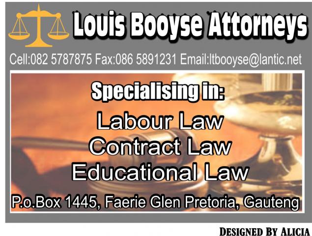 Louis Booyse Attorneys Pretoria - Legal Practitioners Directory
