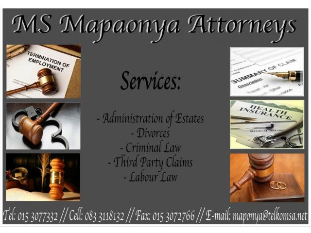 MS Maponya Attorneys Vaalwater - Legal Practitioners Directory