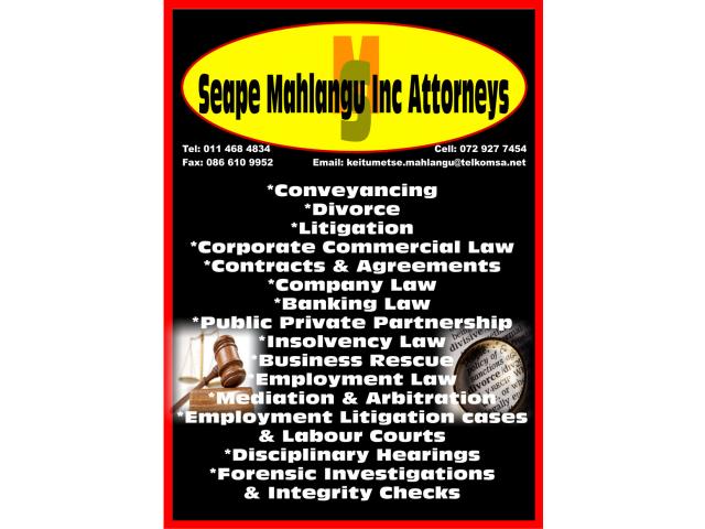 Seape Mahlangu Inc Attorneys Midrand - Legal Practitioners Directory
