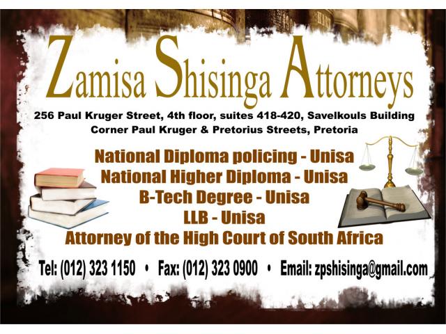 Zamisa Shisinga Attorneys Pretoria - Legal Practitioners Directory